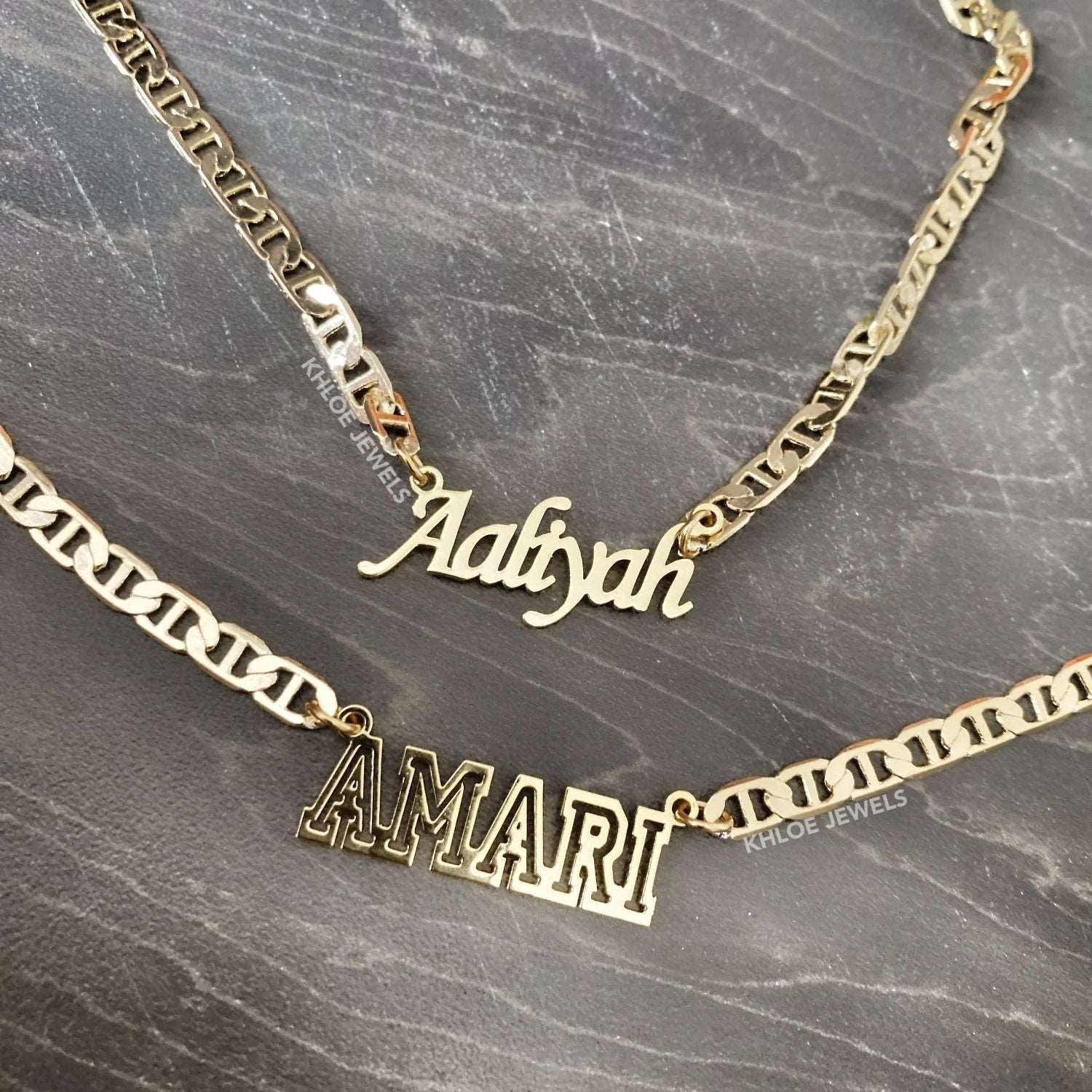 Bianca Custom Name Necklace – KHLOE JEWELS