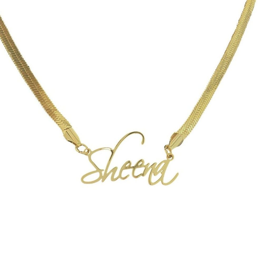 Eden Calligraphy Custom Name Necklace – KHLOE JEWELS