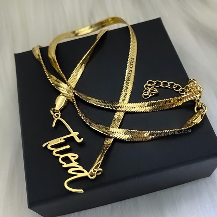 Eden Calligraphy Custom Name Necklace – KHLOE JEWELS