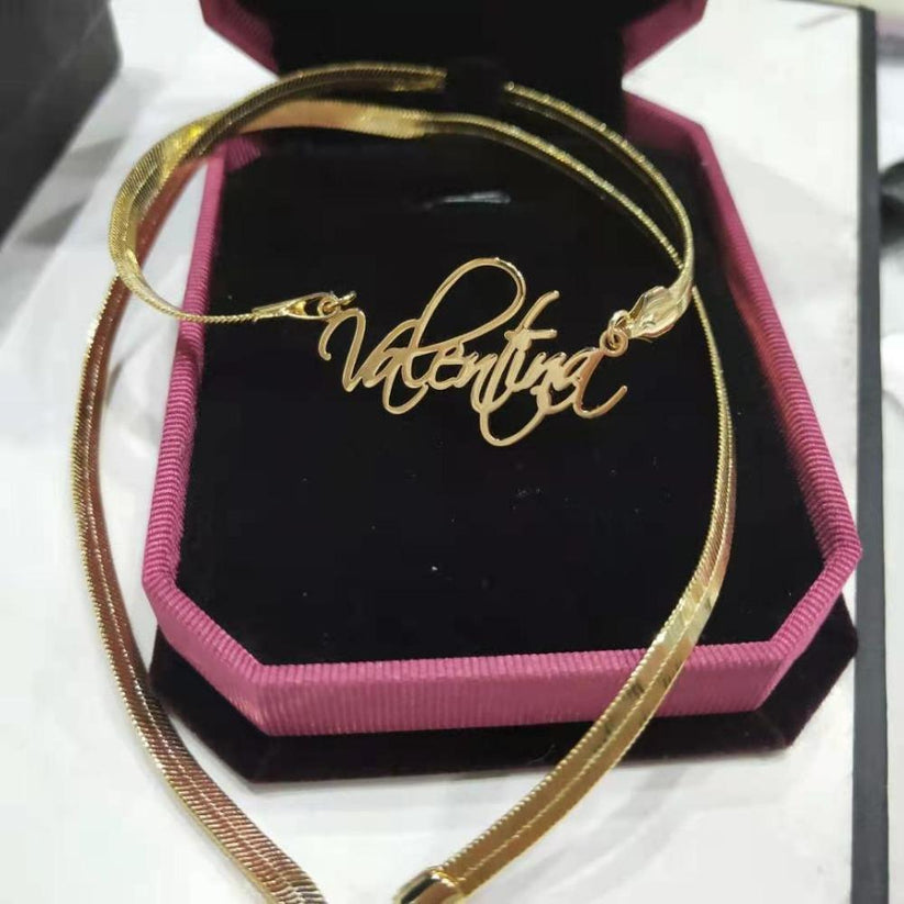 Eden Calligraphy Custom Name Necklace – KHLOE JEWELS